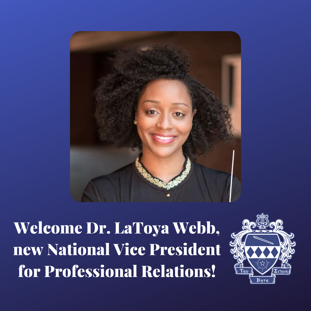 Welcome Dr. Webb to NVPPR Role! - Tau Beta Sigma